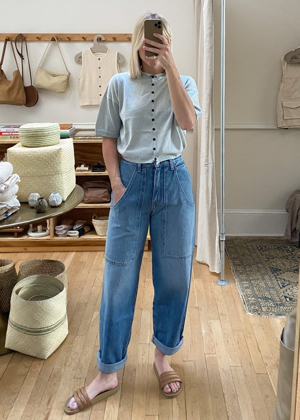 James Street Co. Cargo Barrel Jean - Denim Blue | Garmentory