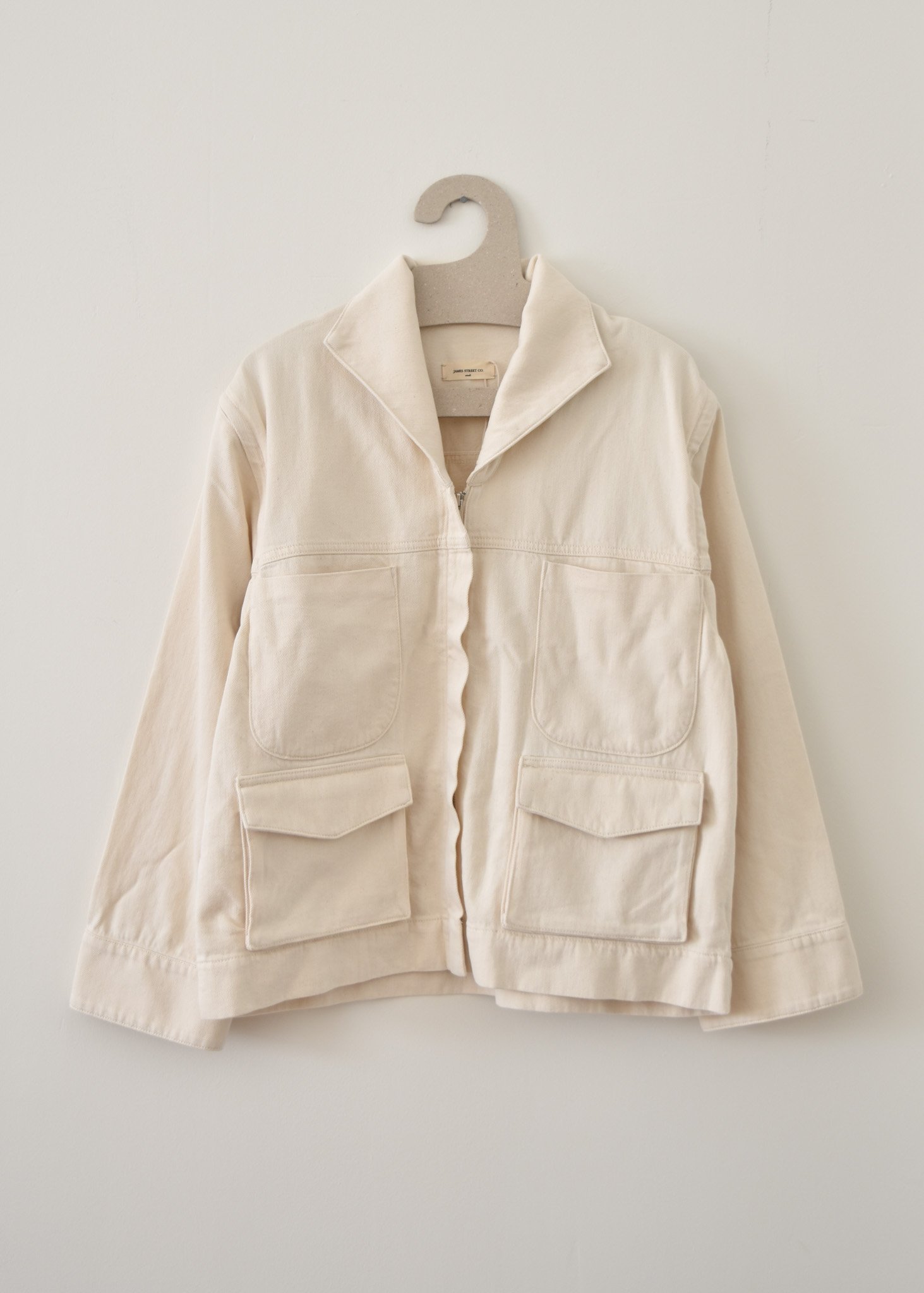 James Street Co. Cargo Denim Jacket - Natural | Garmentory