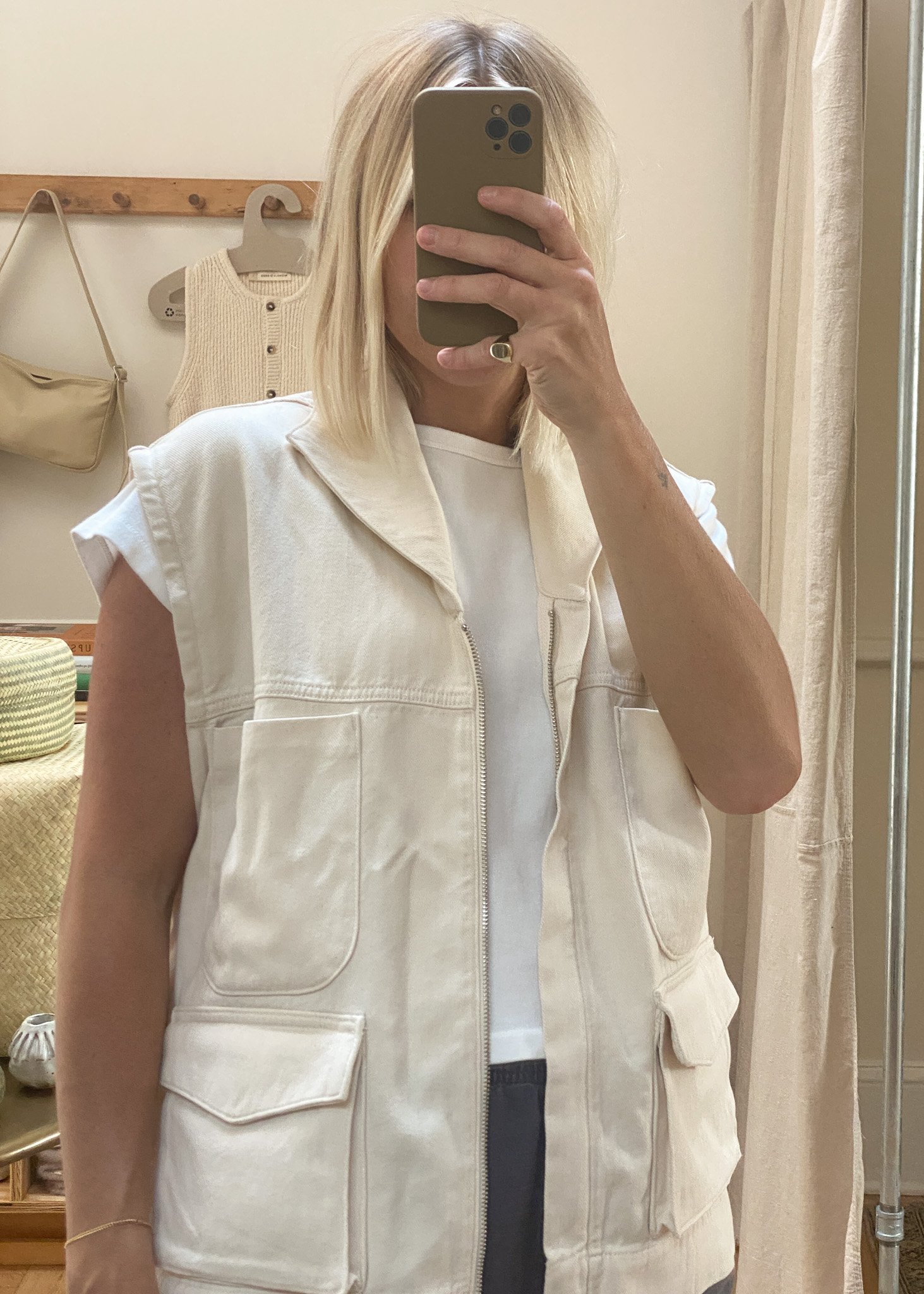 James Street Co. Cargo Denim Jacket - Natural | Garmentory