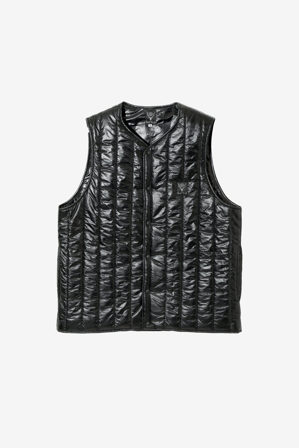 South2 West8 Nylon Ripstop Quilted Crew Neck Vest - Black | Garmentory