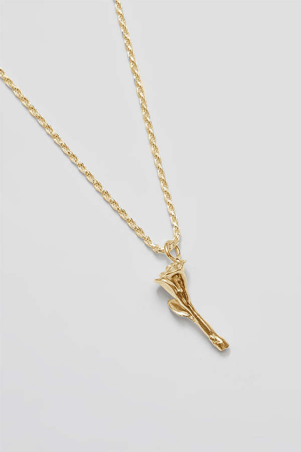 Wolf Circus Rose Charm Necklace - Gold | Garmentory