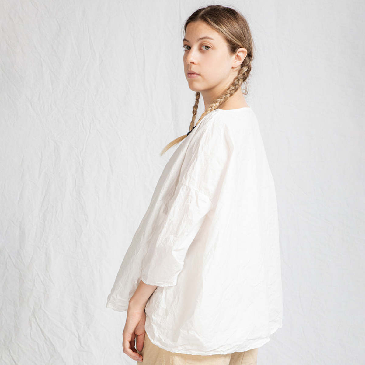 Album Di Famiglia Light Loose Shirt - Petal Pink | Garmentory