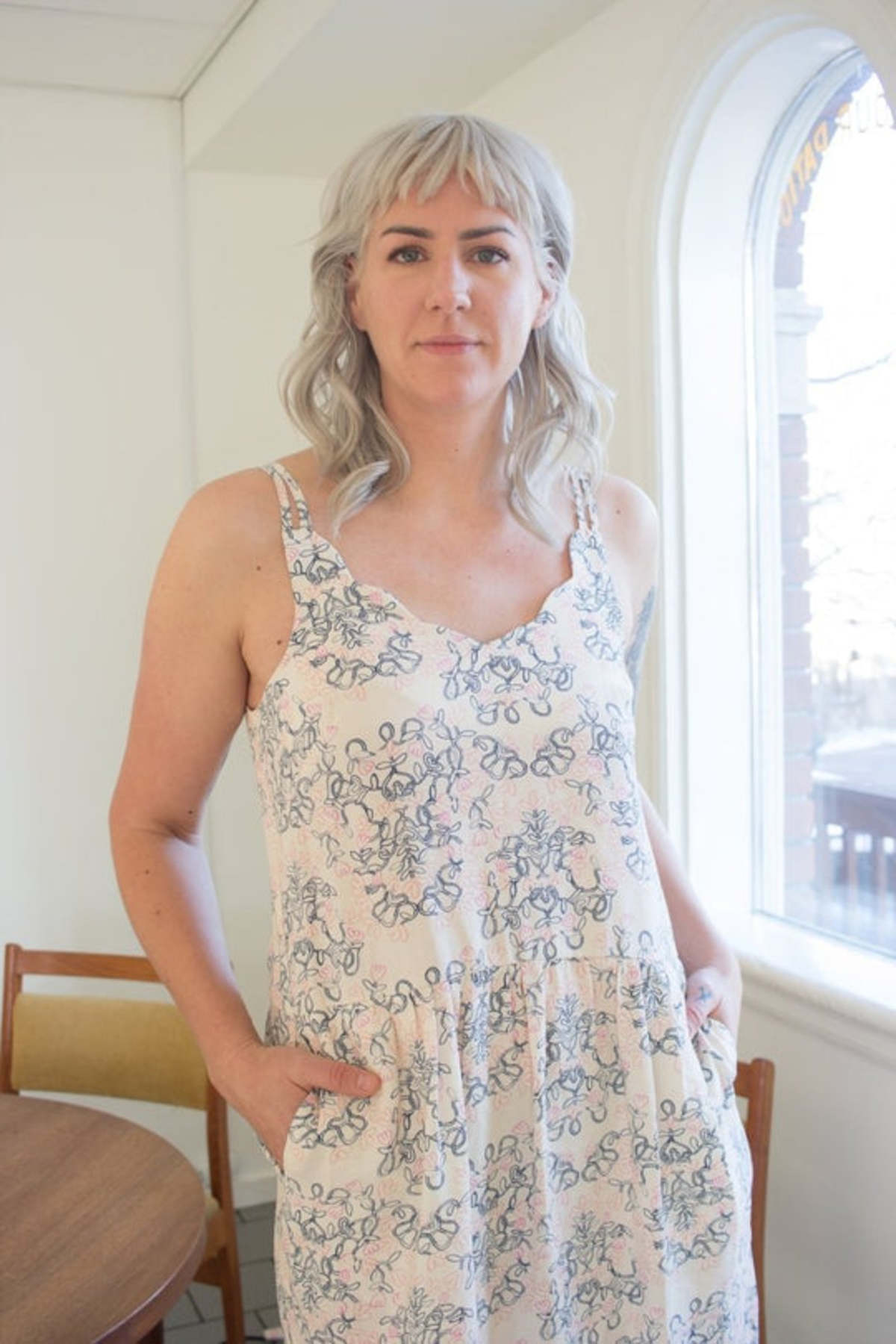 Eve Gravel Nelly Dress - Blue/Pink | Garmentory