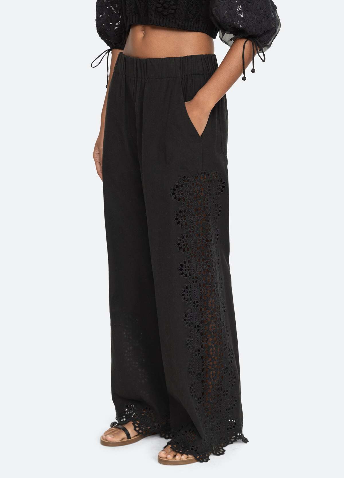 Sea NY Edith Pants - Cream/Black | Garmentory