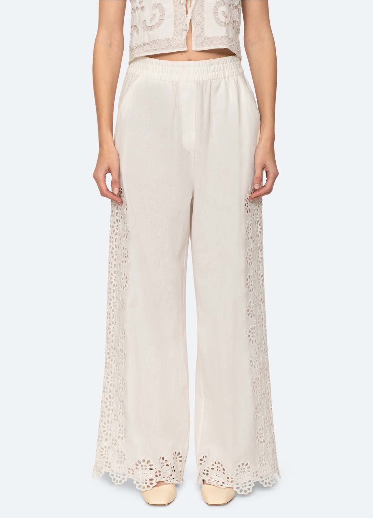 Sea NY Edith Pants - Cream/Black | Garmentory