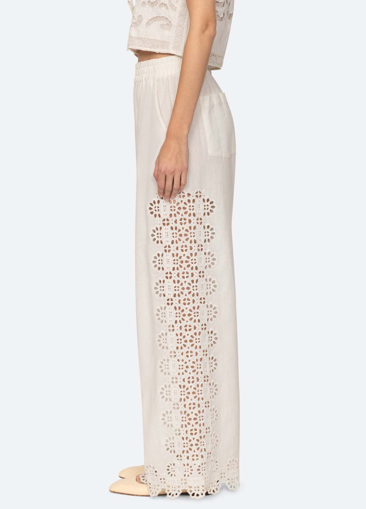 Sea NY Edith Pants - Cream/Black | Garmentory