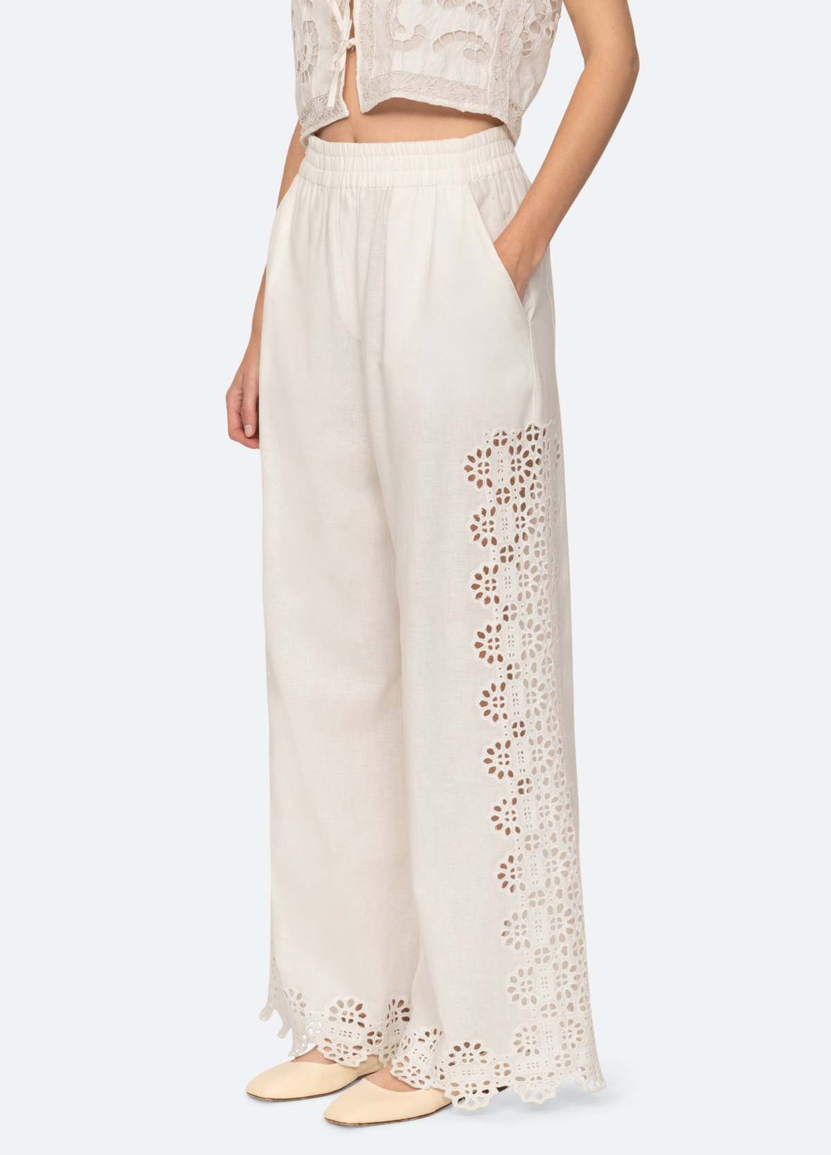 Sea NY Edith Pants - Cream/Black | Garmentory