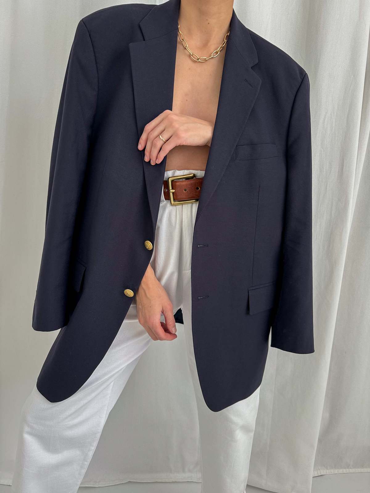 Vintage Marine Ralph Polo Wool University Blazer - Navy | Garmentory