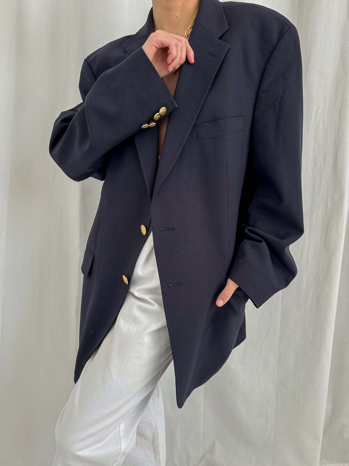Vintage Marine Ralph Polo Wool University Blazer - Navy | Garmentory