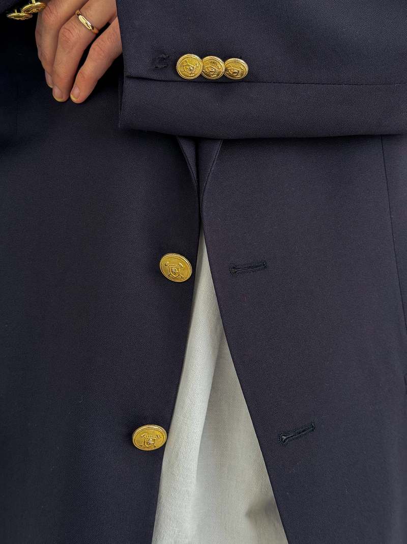 Vintage Marine Ralph Polo Wool University Blazer - Navy | Garmentory