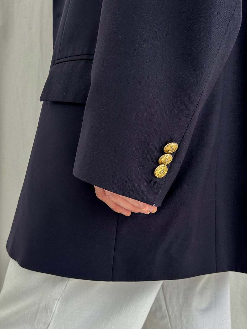 Vintage Marine Ralph Polo Wool University Blazer - Navy | Garmentory