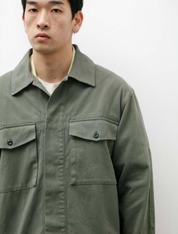 Margaret Howell Cotton Hemp Drawcord Jacket - Uniform Green | Garmentory
