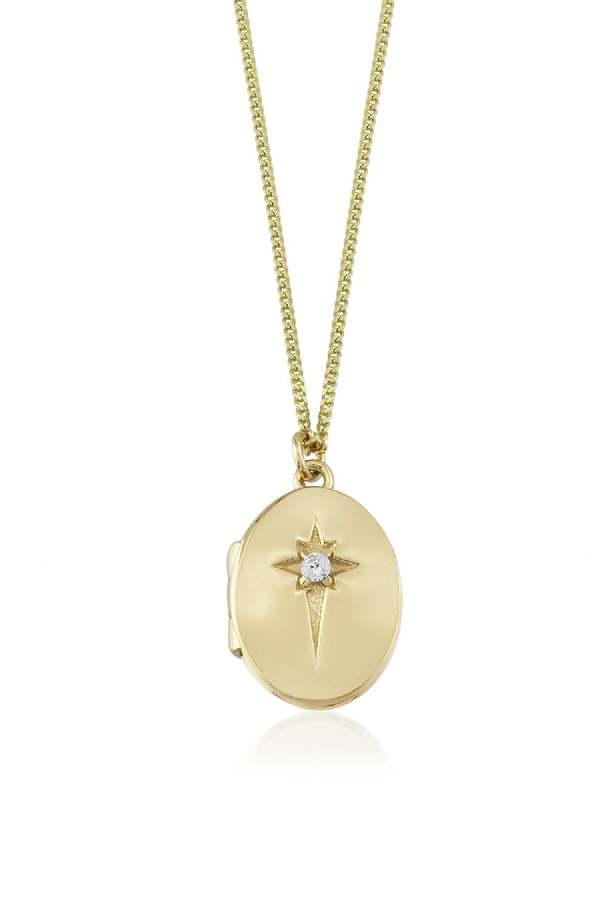 Maison Irem Aurora Locket Necklace - Gold | Garmentory