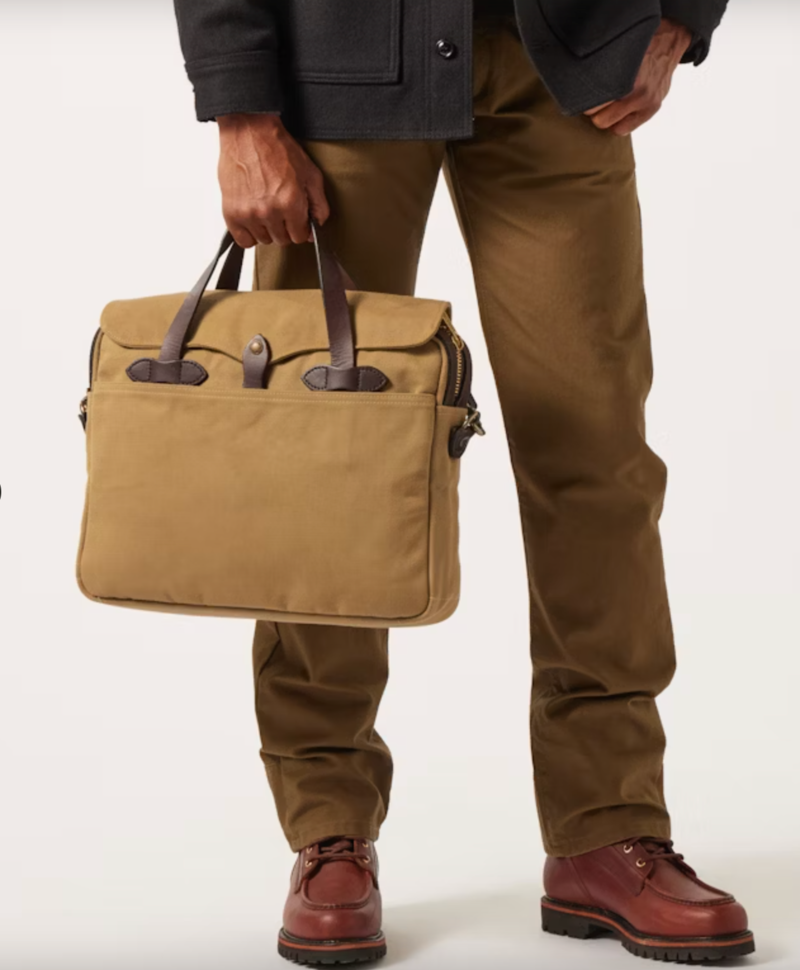 Filson Rugged Twill Original Briefcase - Tan | Garmentory