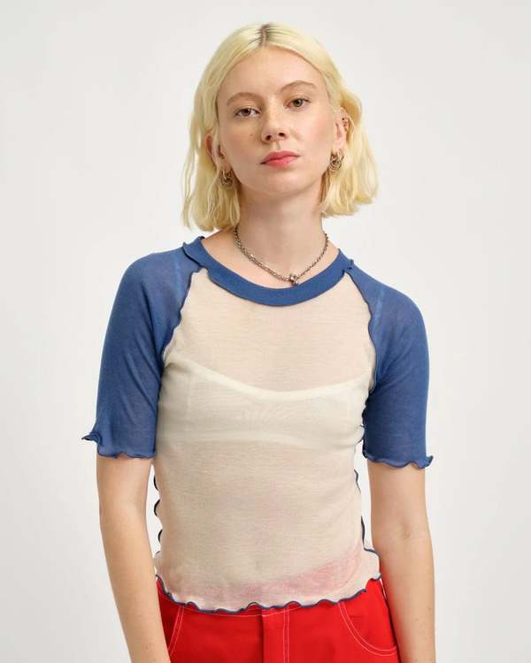 Eliza Faulkner Ruth Tee - Blue/White | Garmentory