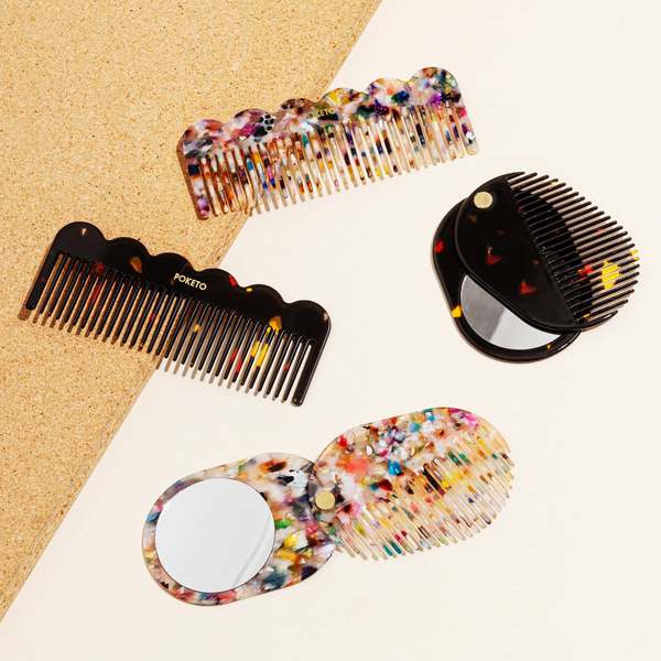 2 in 1 Pocket Comb Mirror in Multi Party | Garmentory