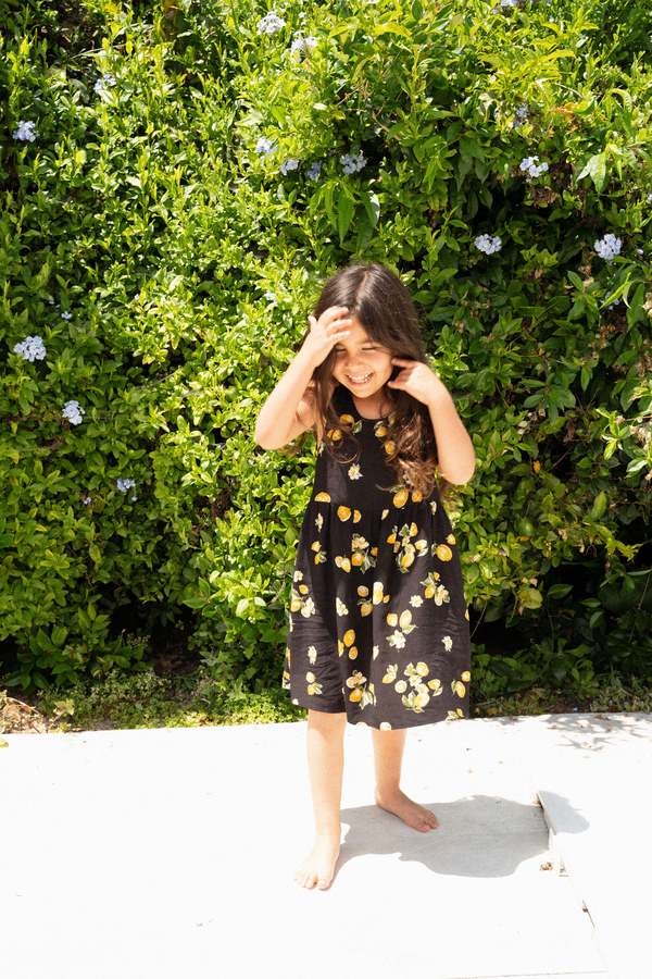 Kids Whimsy + Row Mini Kate Dress - Lemons | Garmentory