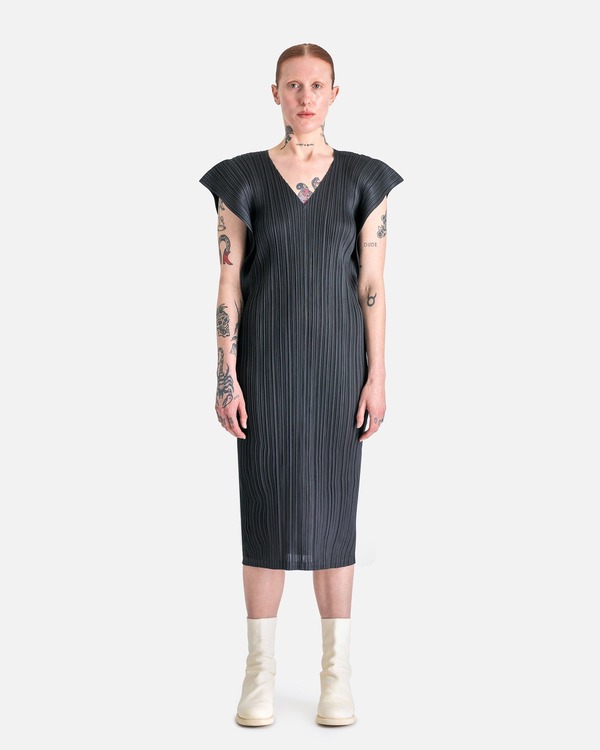 Pleats Please by Issey Miyake MC March Dress - Charcoal | Garmentory
