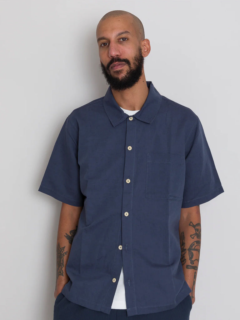 Folk Gabe Shirt - Soft Navy | Garmentory