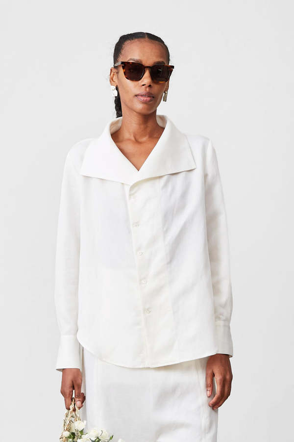 Caron Callahan Rajid Blouse - Cream | Garmentory