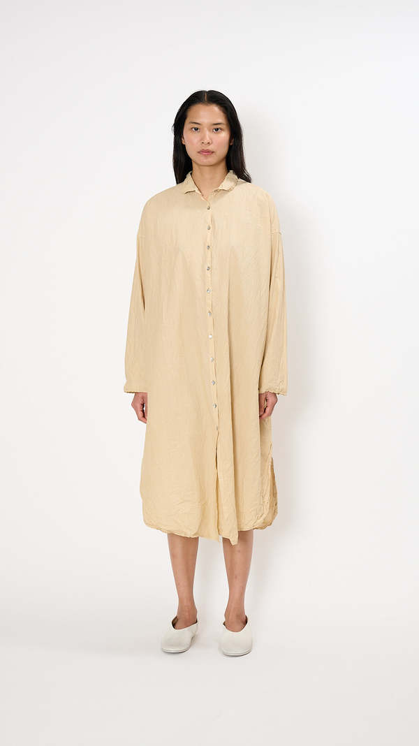 Album di Famiglia Long Shirt Dress TC - Cream | Garmentory