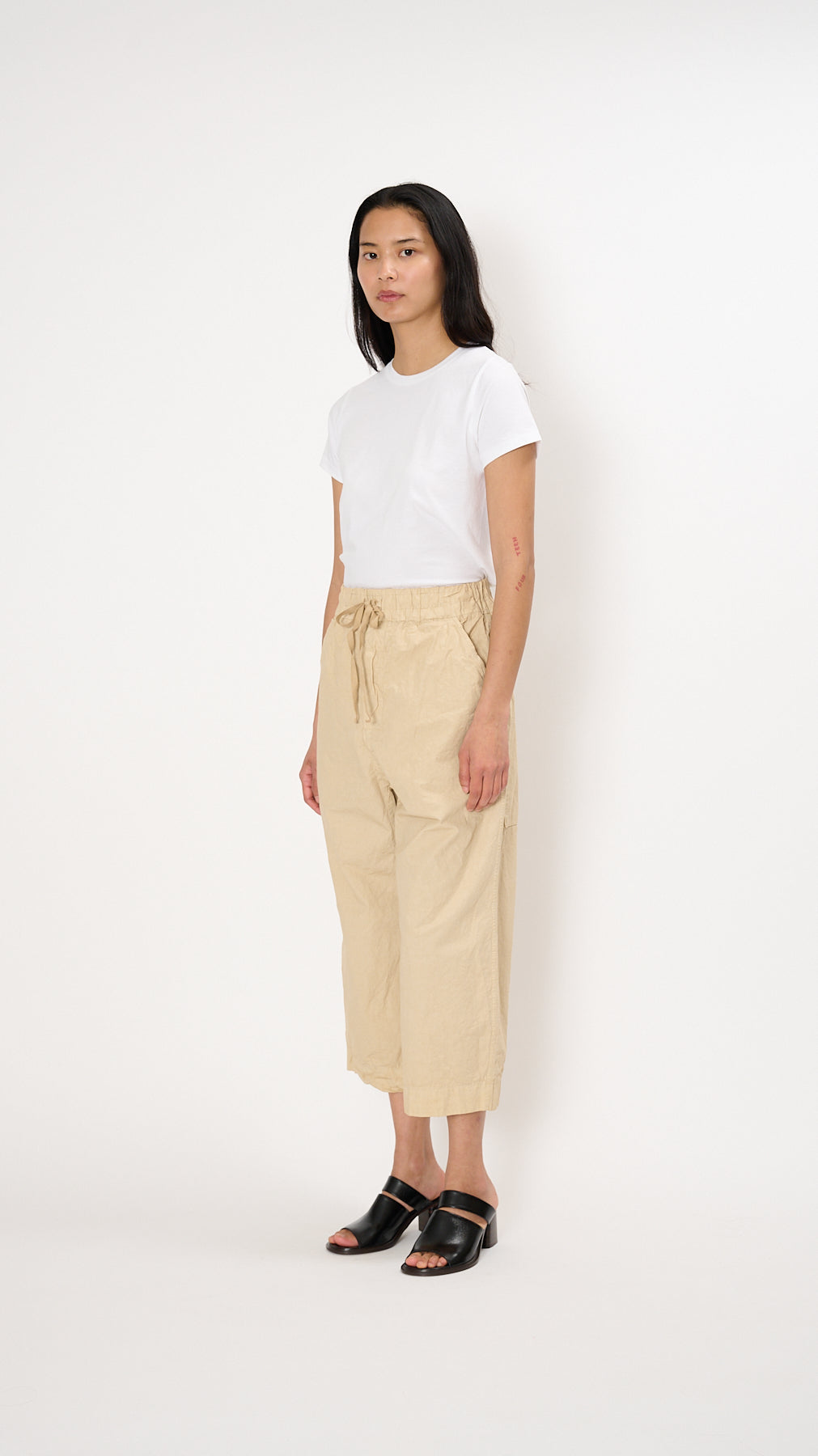 Album di Famiglia Wide & Short Trouser CC - Cream | Garmentory