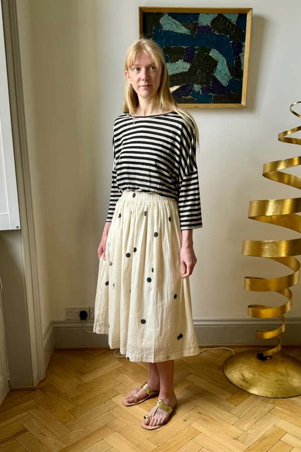 Runaway Bicycle Cora Polka Dot Skirt - cream | Garmentory