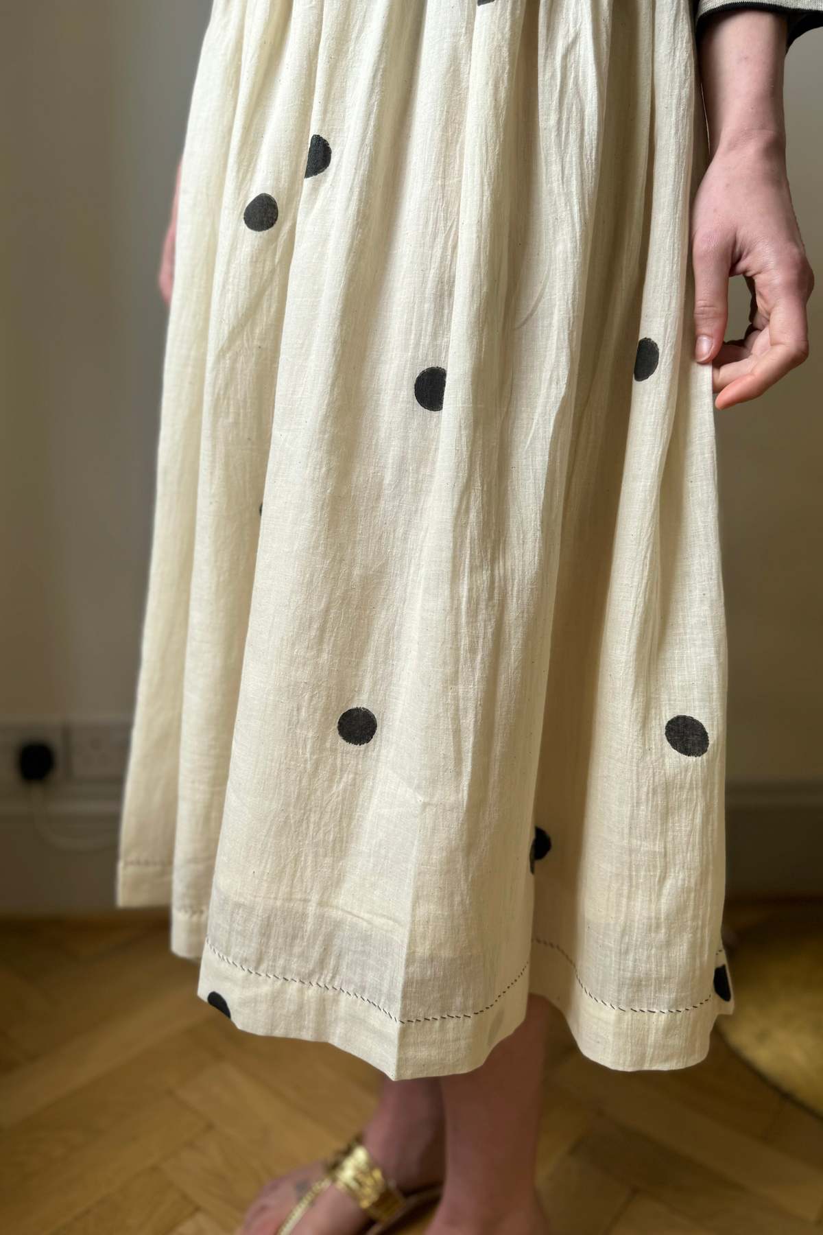 Runaway Bicycle Cora Polka Dot Skirt - cream | Garmentory