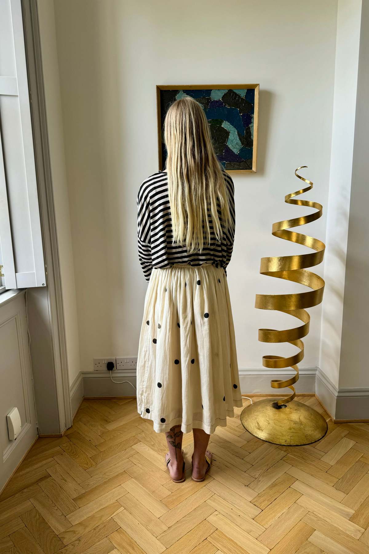 Runaway Bicycle Cora Polka Dot Skirt - cream | Garmentory