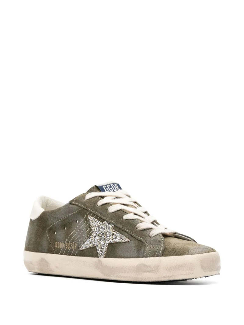 Golden Goose Super Star Suede sneakers - Olive Night/Cream | Garmentory