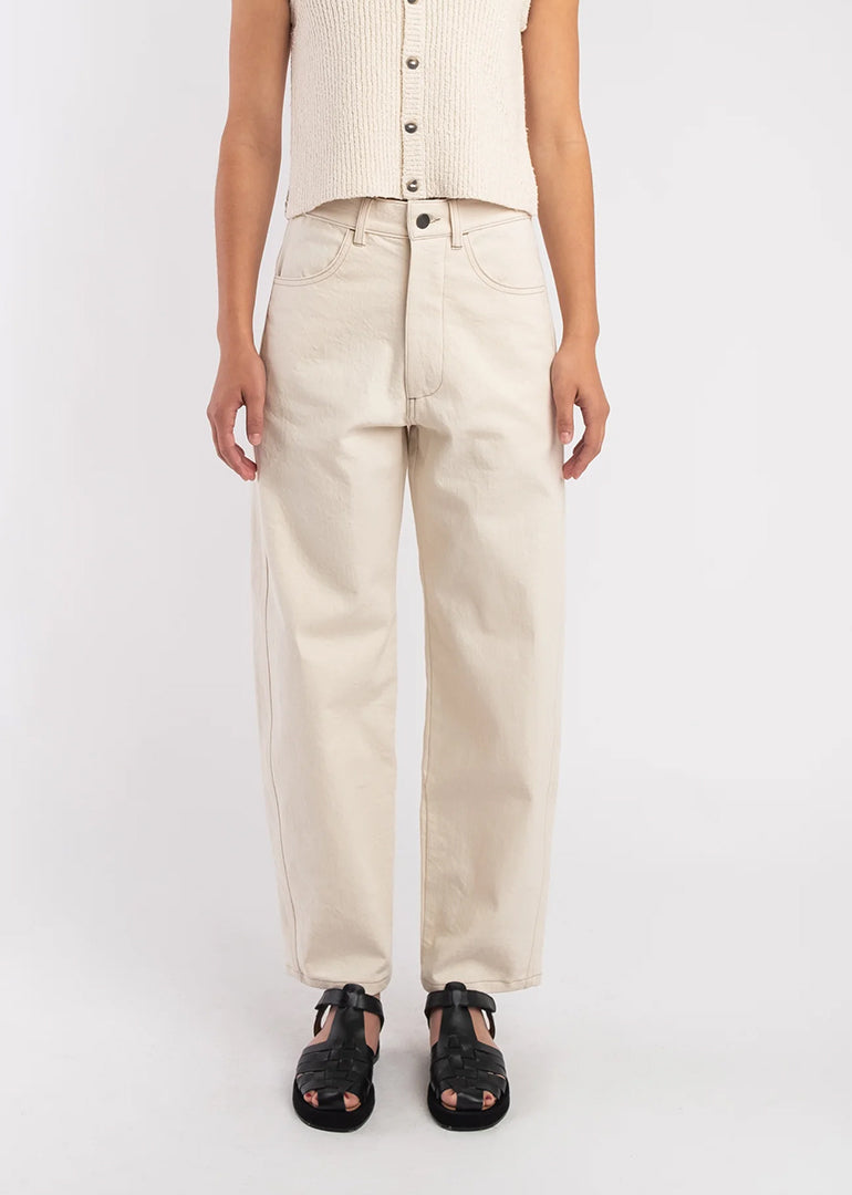 Micaela Greg Panel Jean - Cream | Garmentory