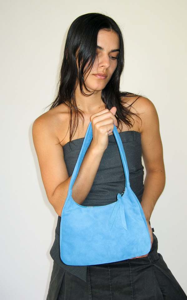 Clyde Delta Purse - Azure Suede | Garmentory