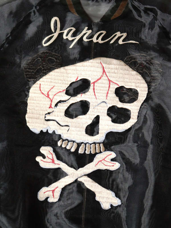 Kapital Sheer Pearl Souvenir Jacket - Rain Skull/Black | Garmentory