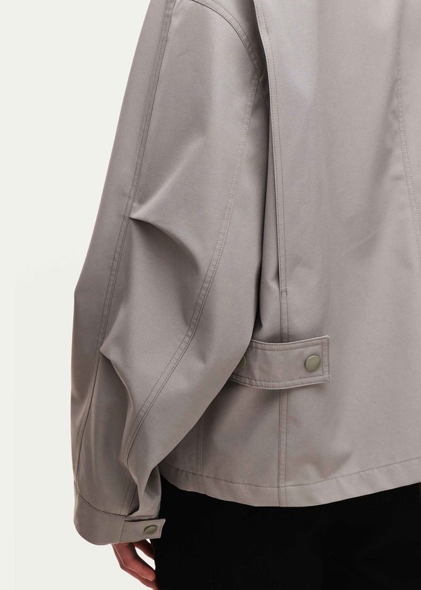 SOLID HOMME SS24 Stand Collar Jacket - Grey | Garmentory
