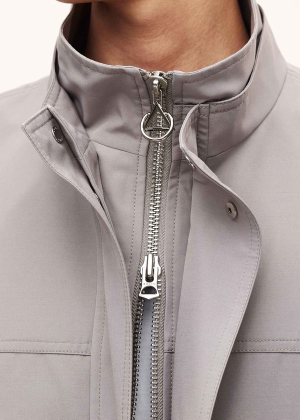 SOLID HOMME SS24 Stand Collar Jacket - Grey | Garmentory