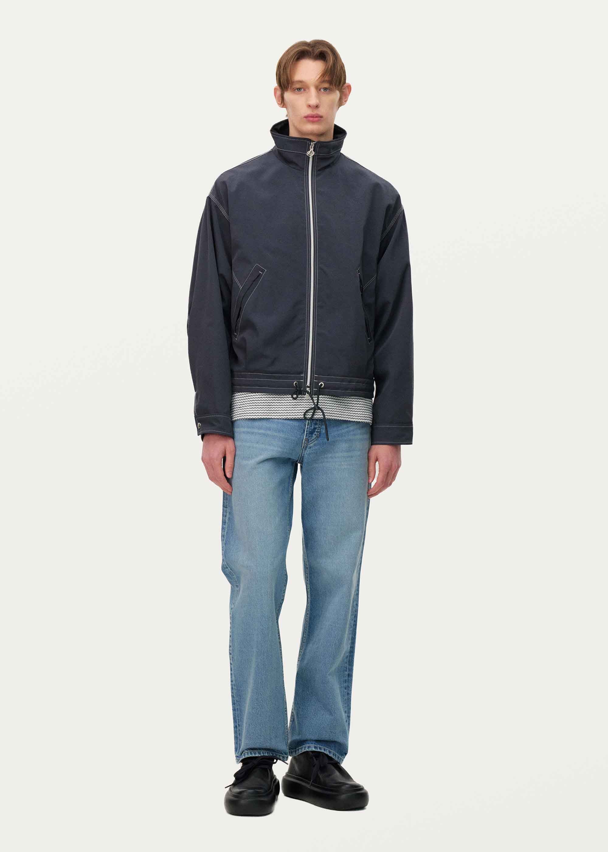 solid homme Contrast Track Jacket - Navy | Garmentory