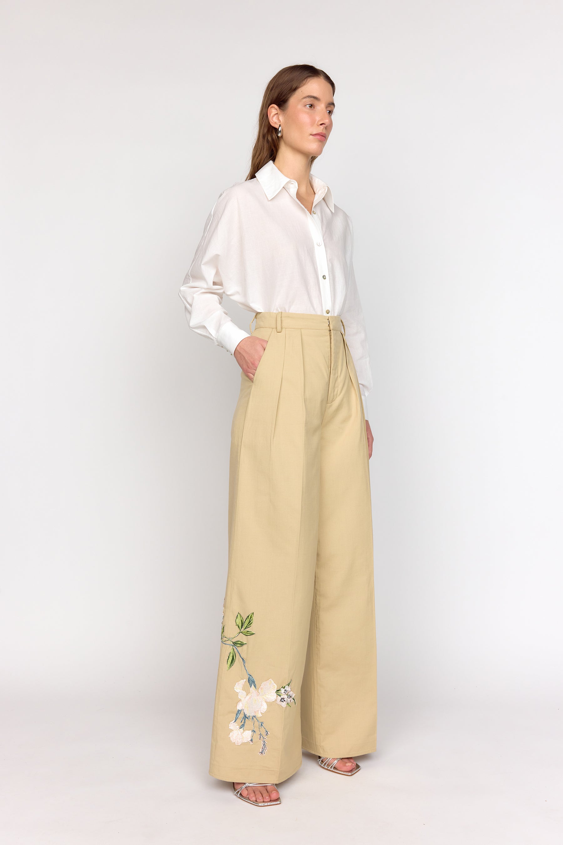 CHRISTY LYNN Lindsay Pant - Sand Embroidery | Garmentory