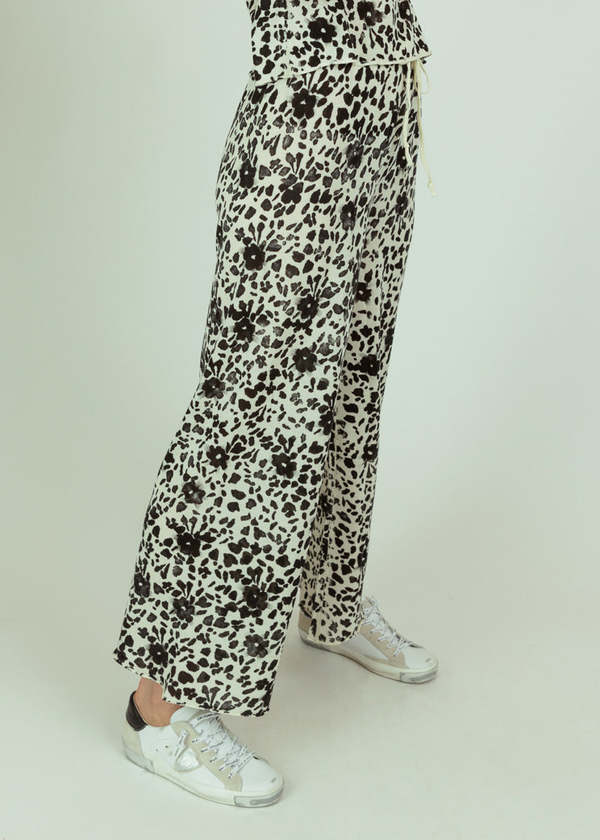 MJ. Watson Black Flower Cotton Pant - Black Flower | Garmentory