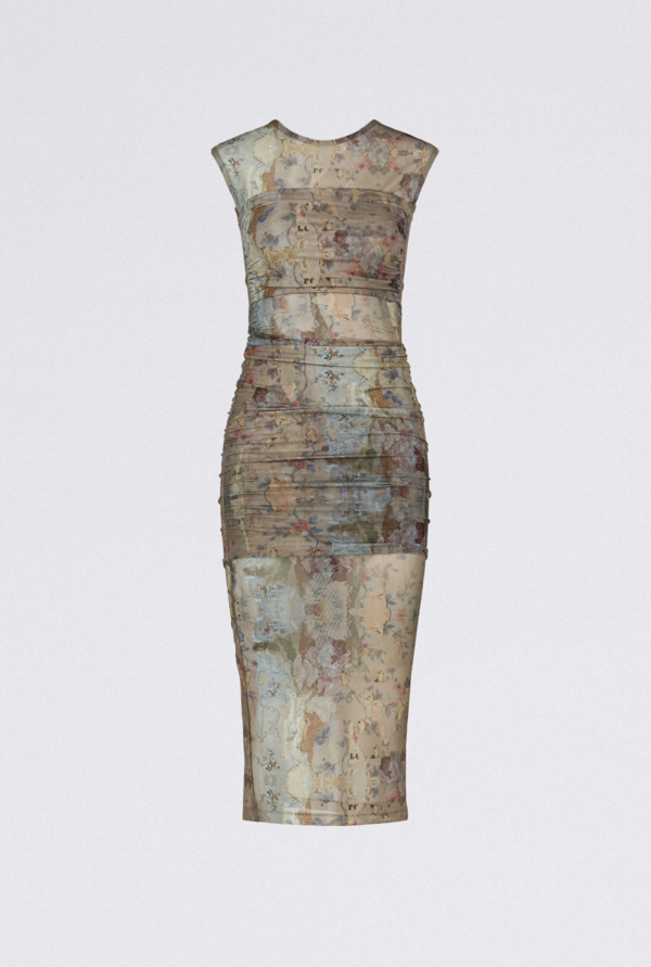 SAEMDI Draped Mesh Dress | Garmentory