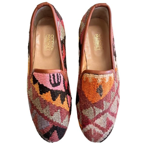 Men's Turkish Kilim Loafers | Grey Pattern | Garmentory