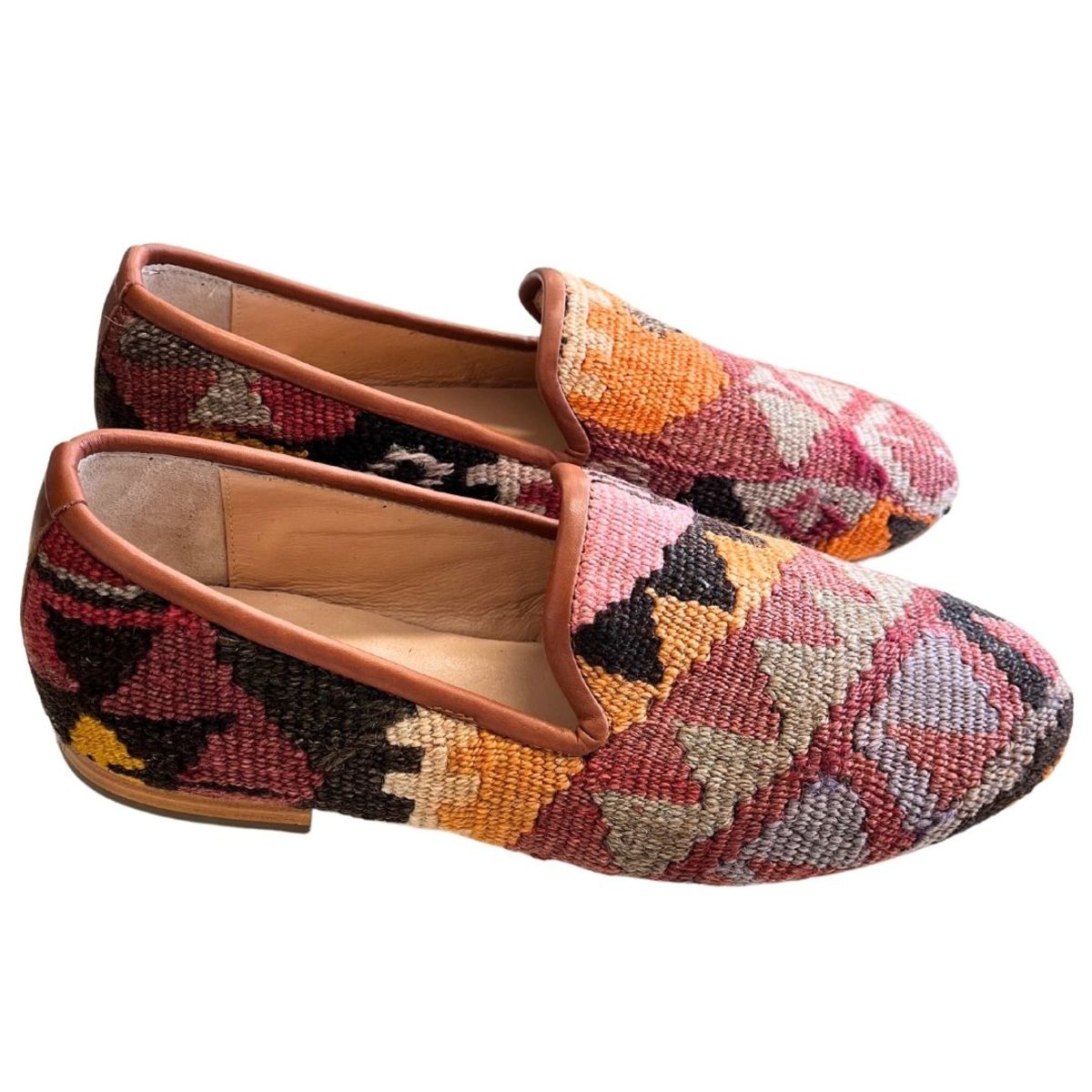 Men's Turkish Kilim Loafers | Grey Pattern | Garmentory