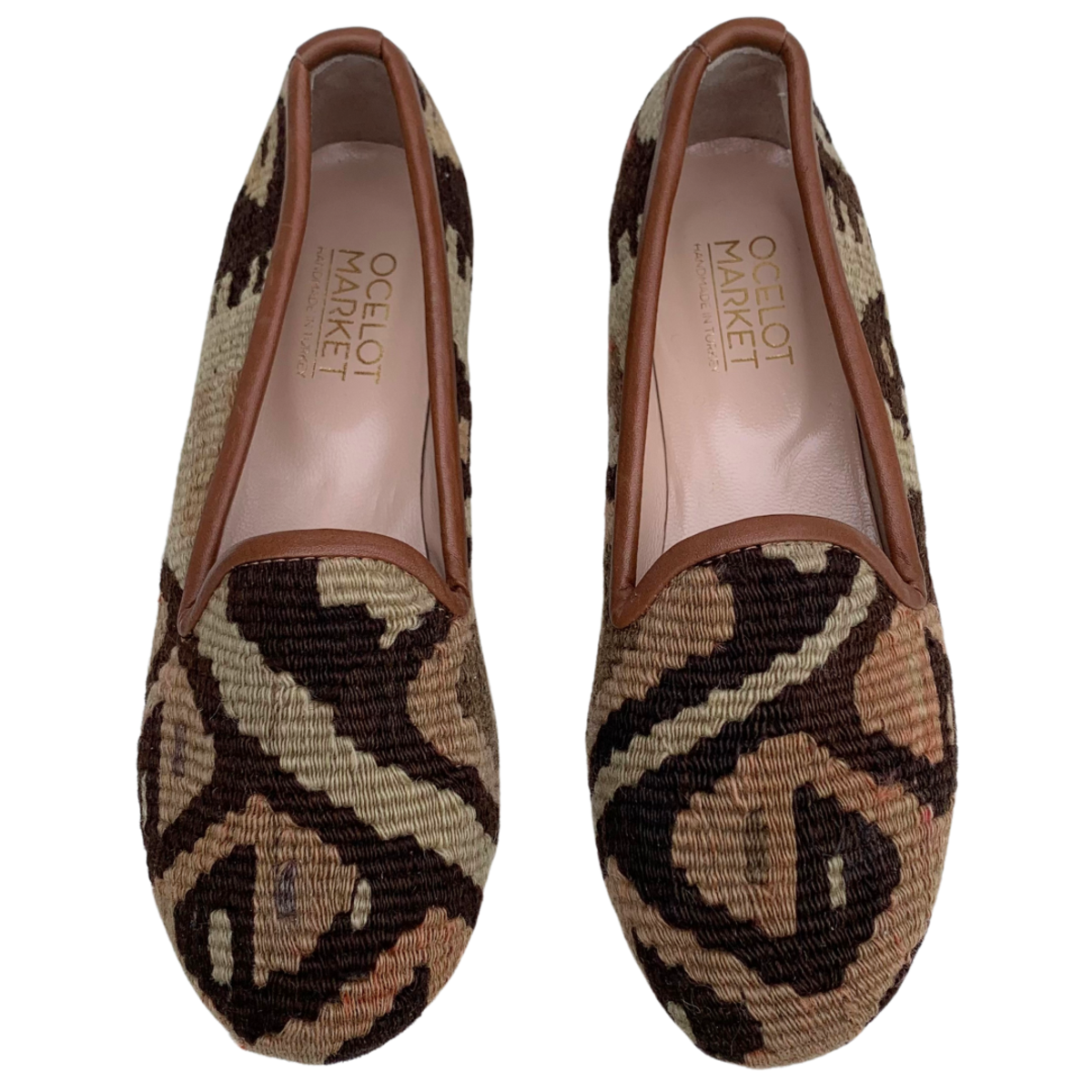 Women's Turkish Kilim Loafers Brown Pattern | Garmentory