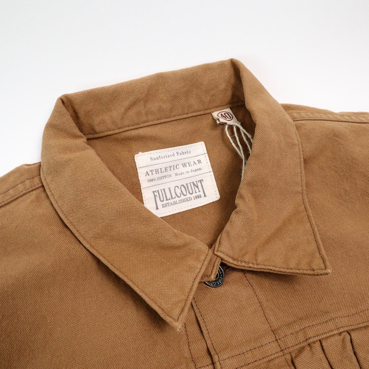 Full Count Selvedge Canvas Triple Pleated Jacket - Brown | Garmentory