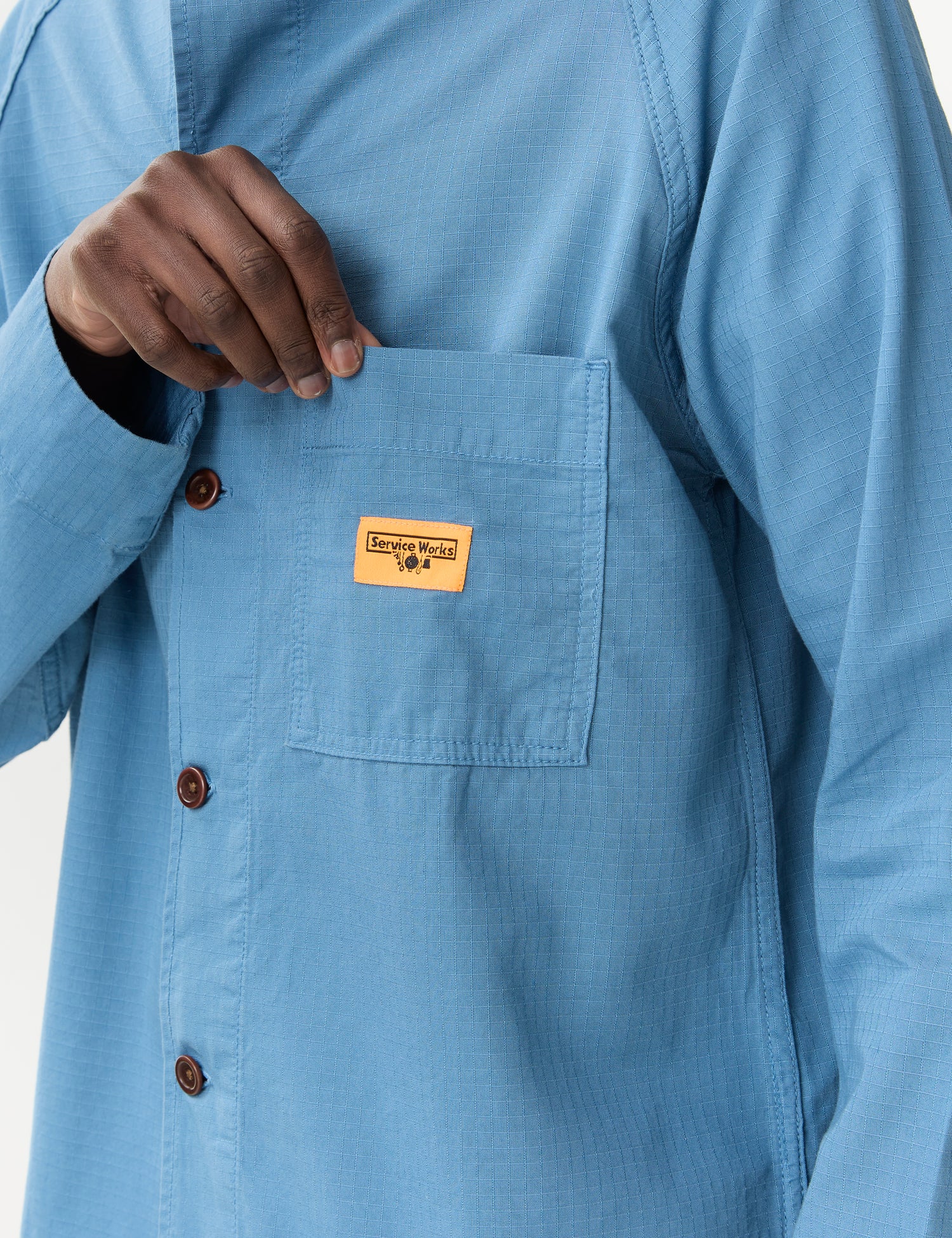 Service Works Ripstop FOH Jacket - Work Blue | Garmentory