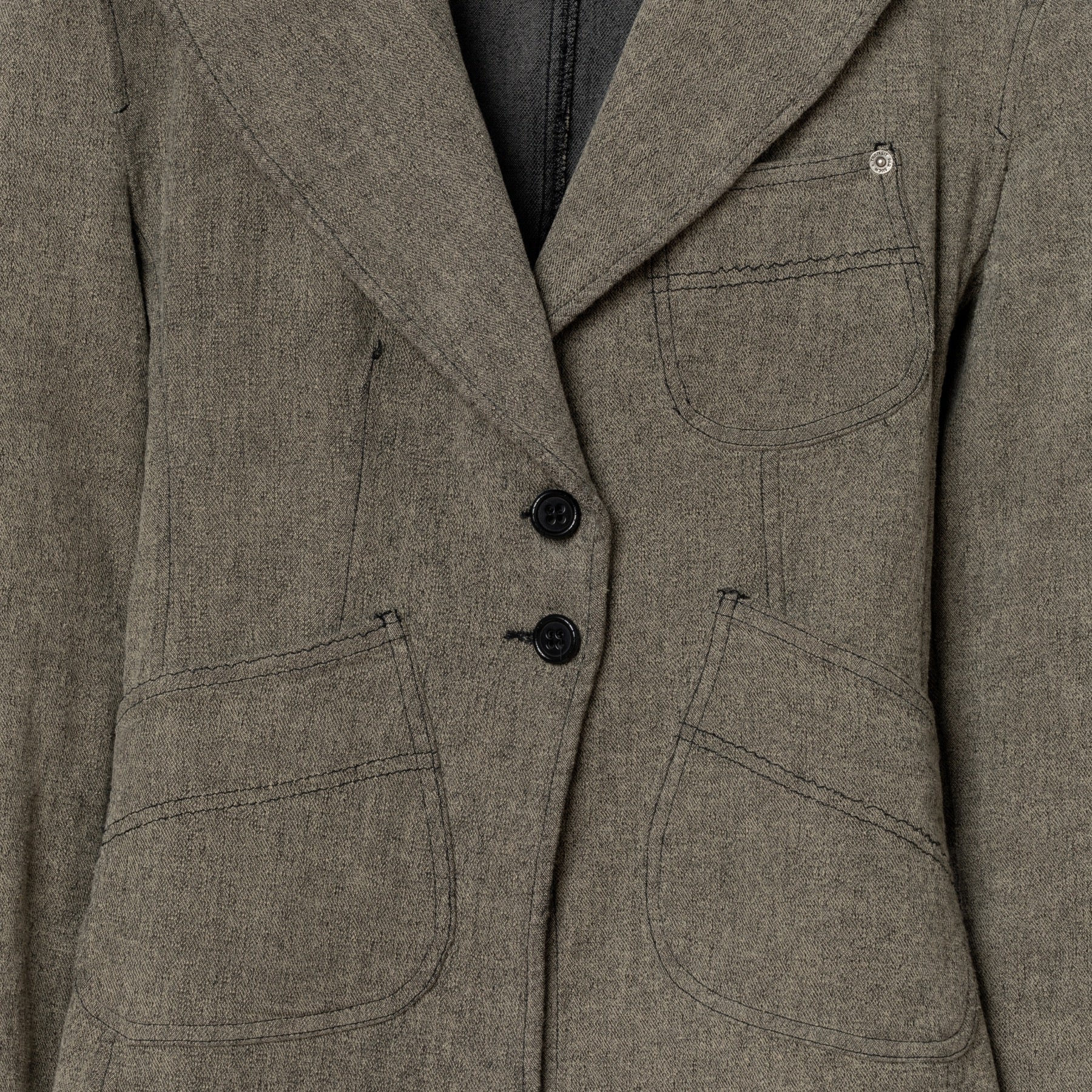 TRANSIT PAR-SUCH (Italy) Denim Cotton Blend Napoleon Collar Shooting ...