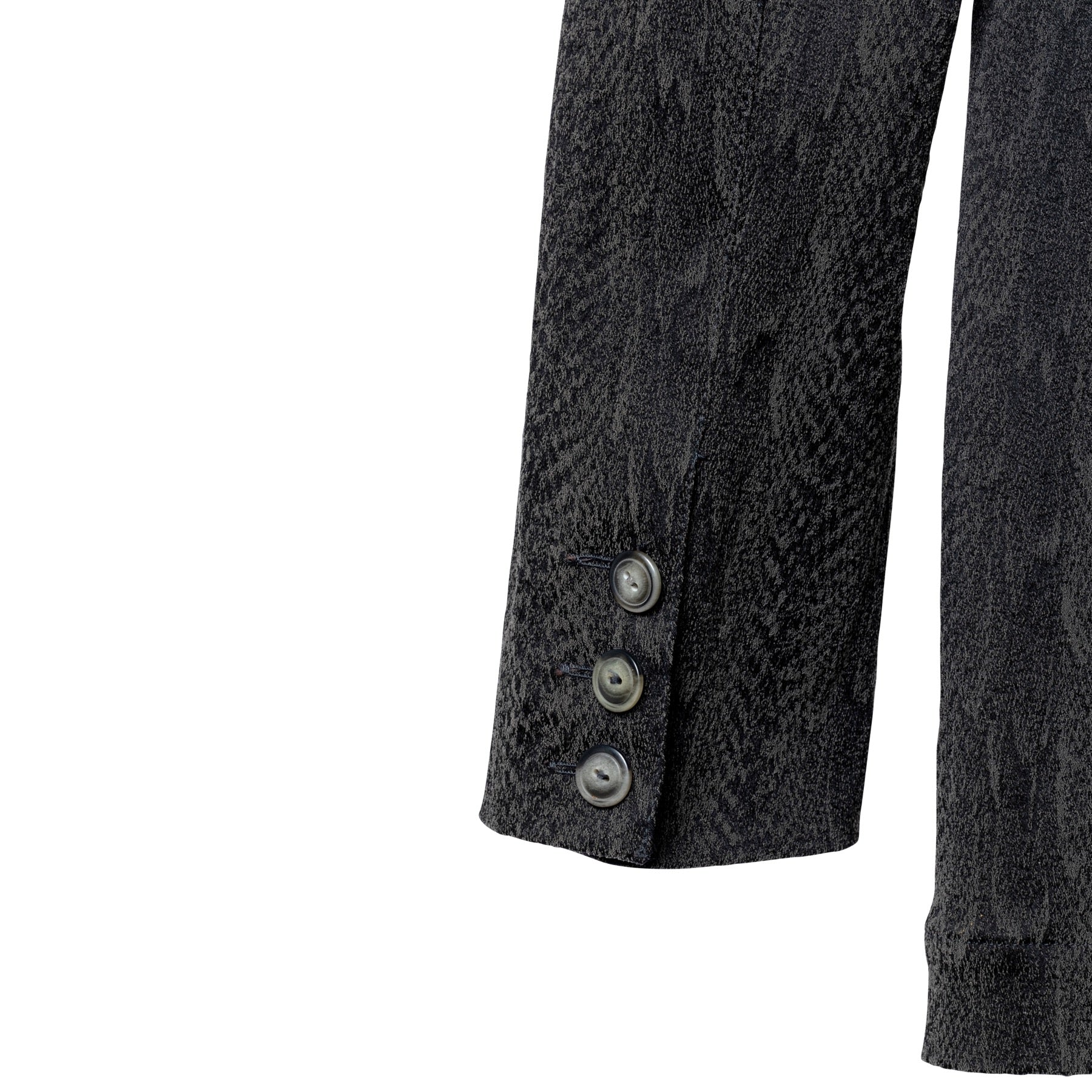 Krizia (Italy) Warp Weave Stretch Acetate Collarless Cutaway Jacket ...