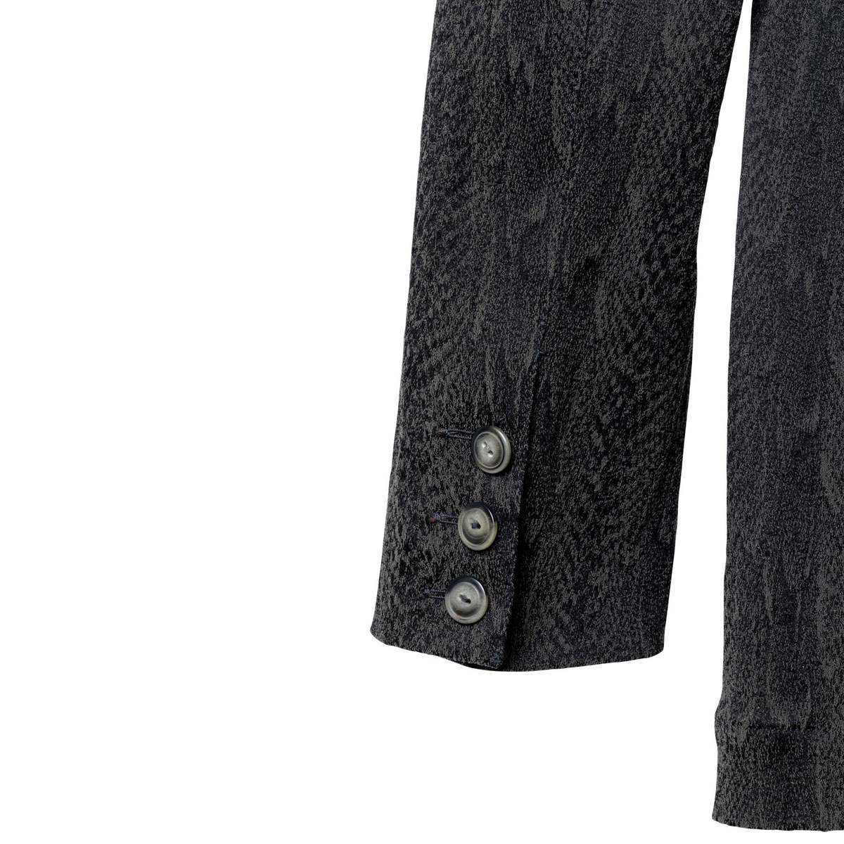 Krizia (Italy) Warp Weave Stretch Acetate Collarless Cutaway Jacket ...