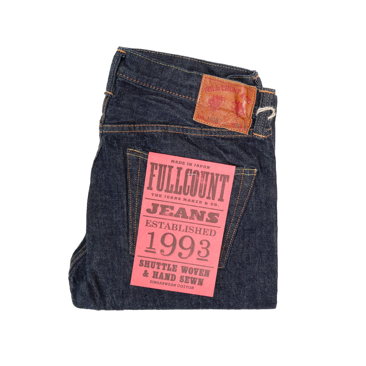Full Count 1108W Slim Straight One Wash Jeans - Indigo Blue | Garmentory