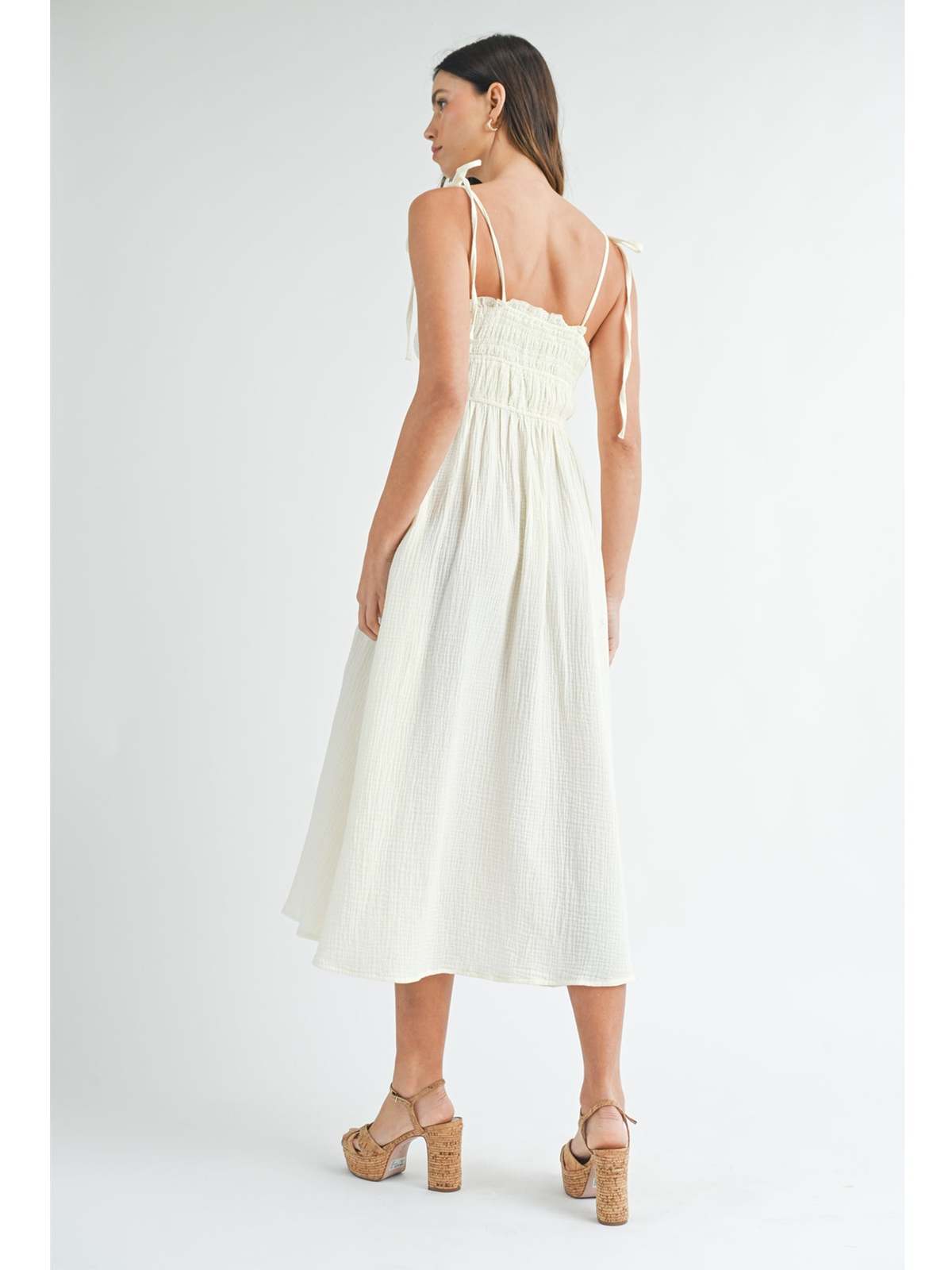 Mable Zoey Midi Dress - Cream | Garmentory