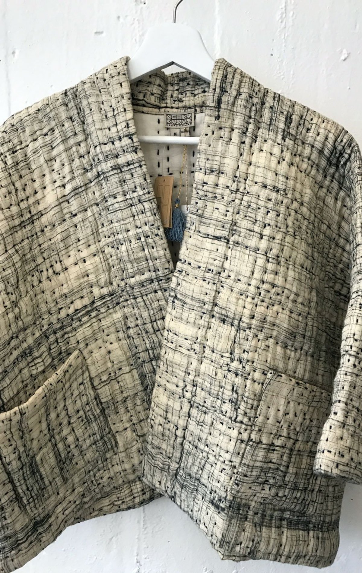 Neeru Kumar Blanket Kantha Jacket in Natural | Garmentory